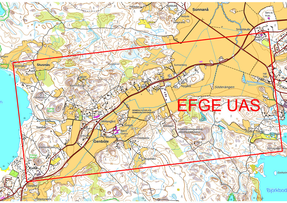 Genböle (EFGE) restrictive UAS geographical zone | Droneinfo