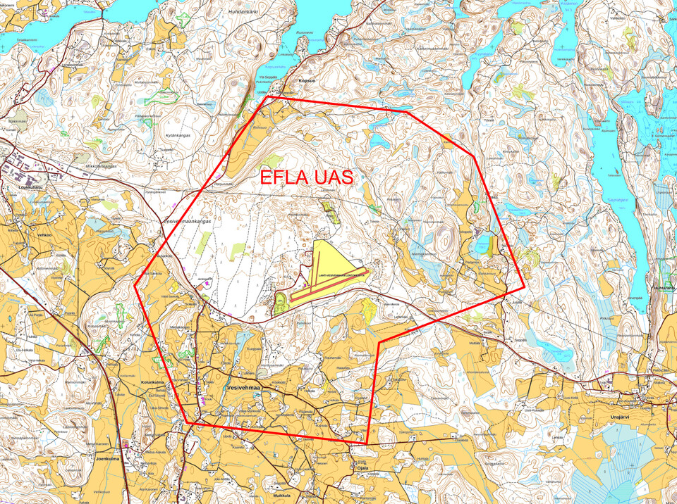 Lahti-Vesivehmaa (EFLA) restrictive UAS geographical zone | Droneinfo