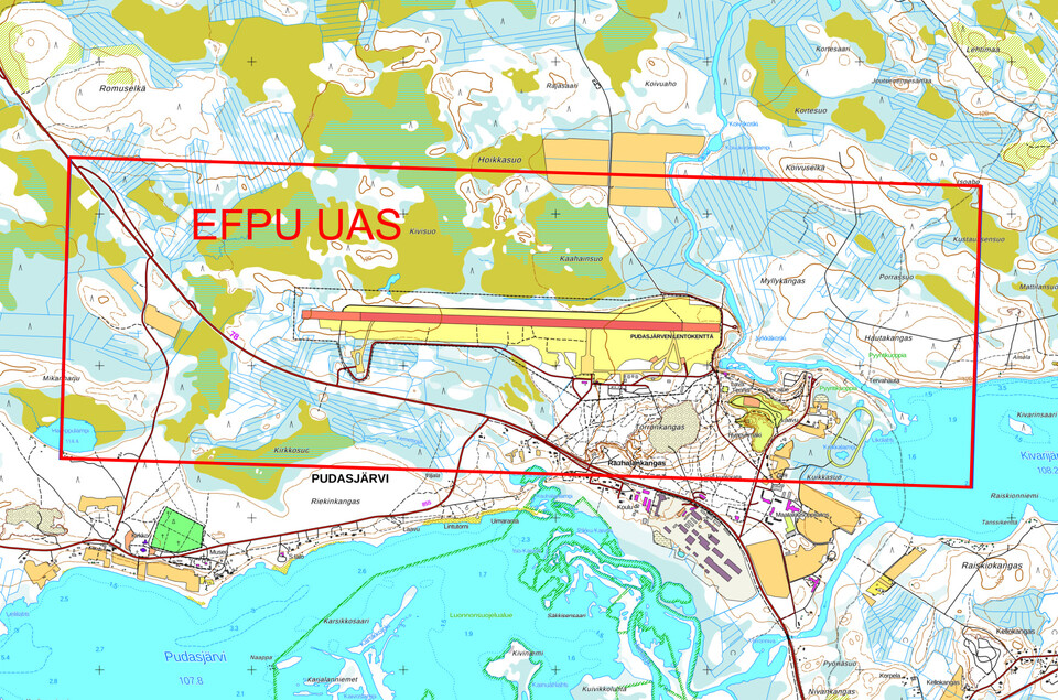 Pudasjärvi (EFPU) restrictive UAS geographical zone | Droneinfo