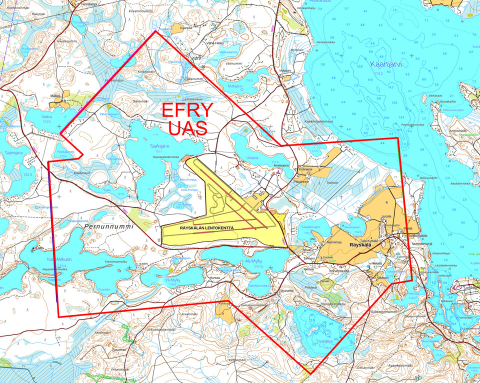 Räyskälä (EFRY) restrictive UAS geographical zone | Droneinfo