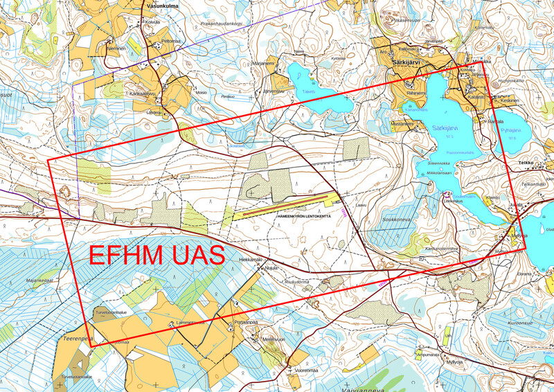 Hämeenkyrö (EFHM) restrictive UAS geographical zone | Droneinfo