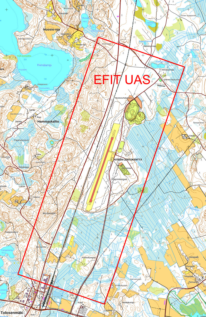 Kitee (EFIT) restrictive UAS geographical zone | Droneinfo