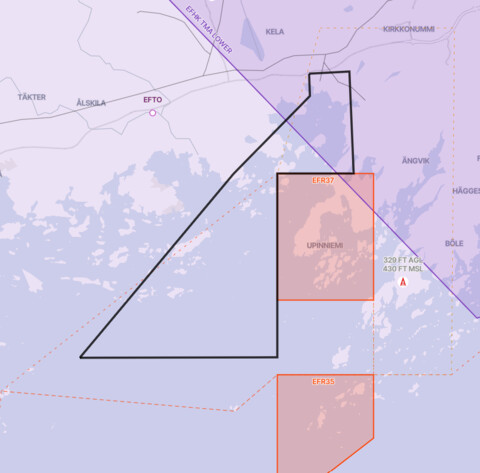 UAS geographical zone Båtvik-Kirkkonummi UAS, 4.2.2022-3.2.2023 | Droneinfo